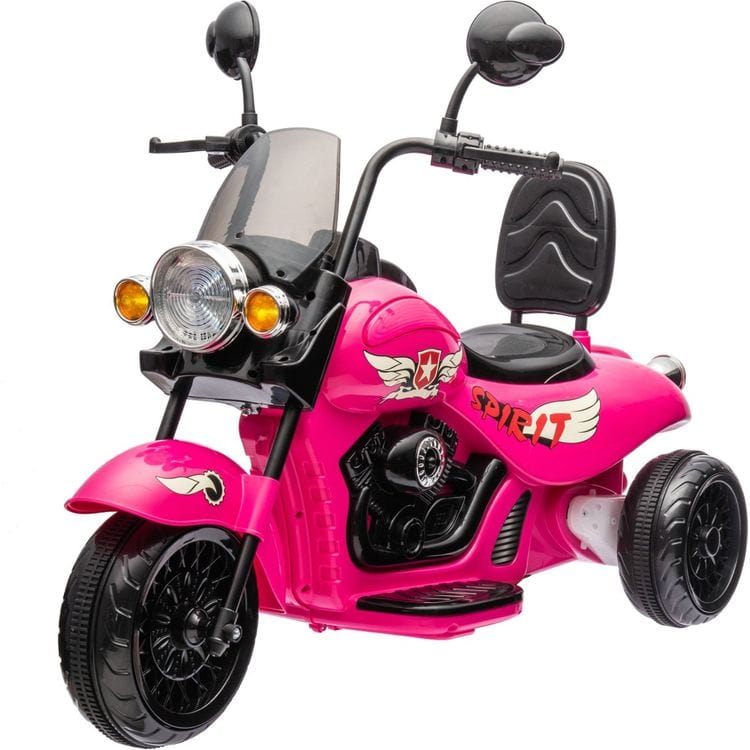 12V Kids Cruiser 1-Seater Motorcycle - Pink | Freddo
