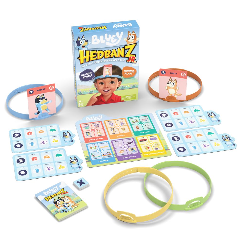 Bluey Hedbanz Jr. Picture Guessing Card Game