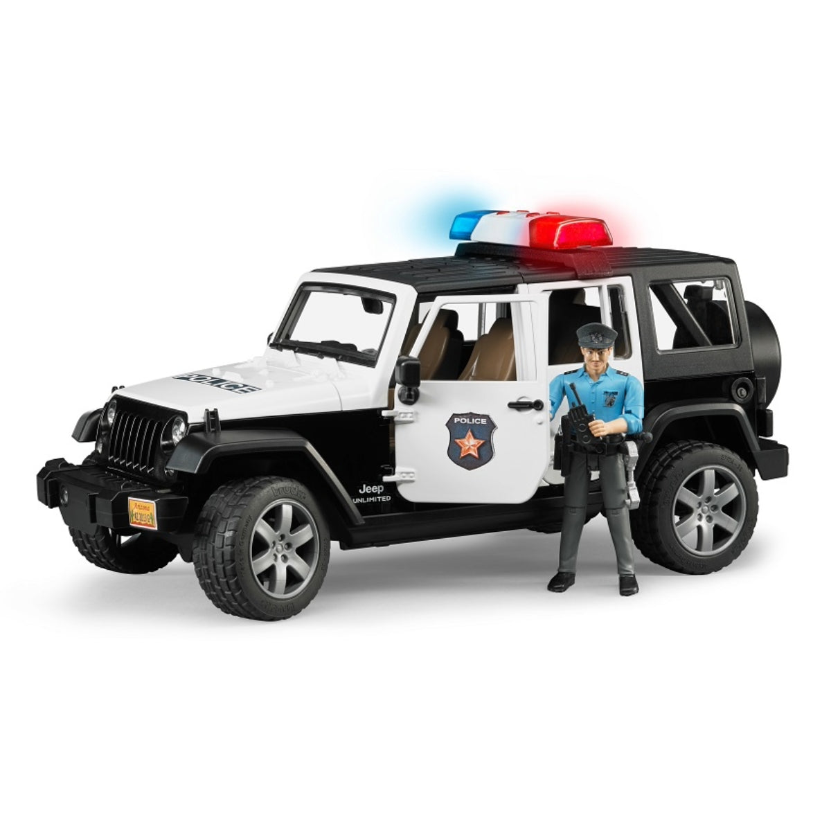 Jeep Rubicon Police Car & Policeman Figure | Bruder