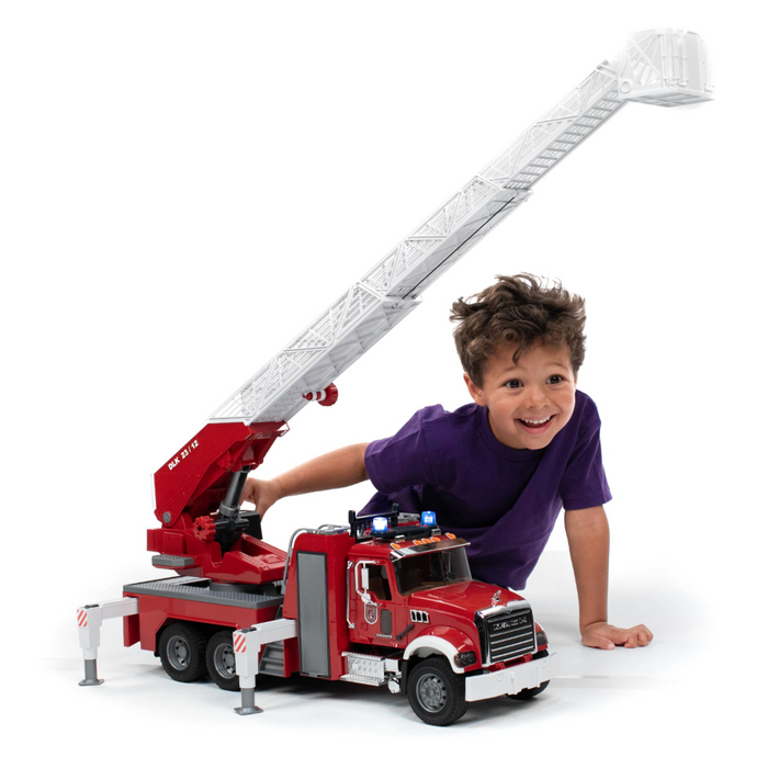 MACK Granite Fire Engine with Water Pump and Light & Sound | Bruder
