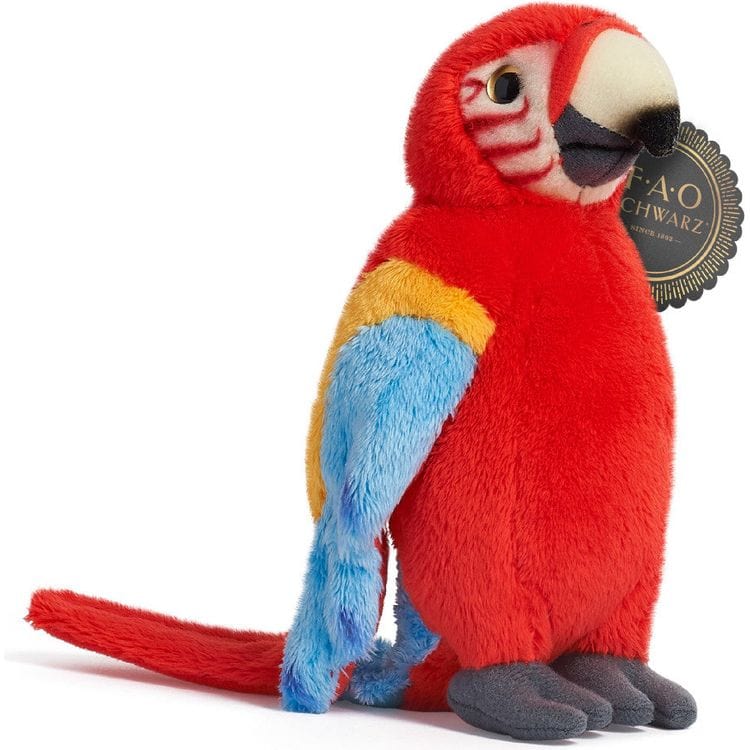 6" Toy Plush Parrot - Red – FAO Schwarz